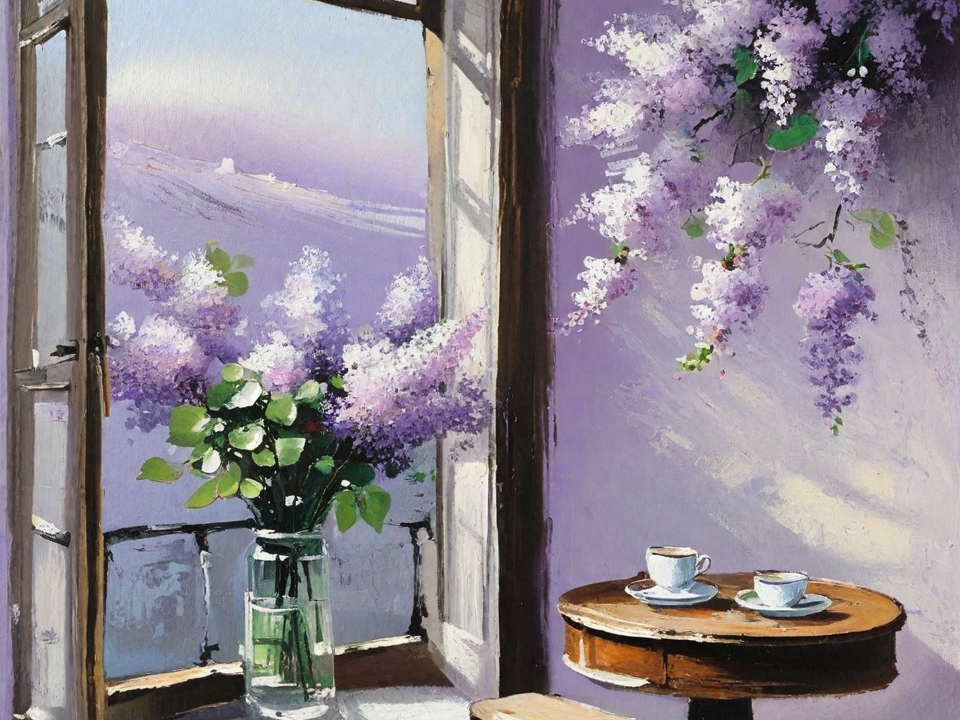 油画｜室内设计｜浪漫紫色系_Sunny老师-站酷ZCOOL