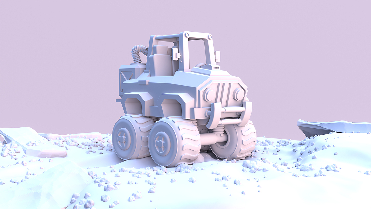 blender练习-Small Truck_李大博-站酷ZCOOL