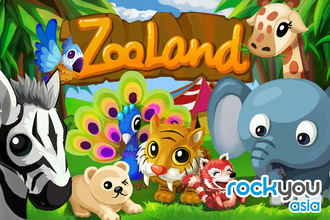 手机SOCIAL GAME 《Zoo Land》游戏封面~~_小强童鞋-站酷ZCOOL