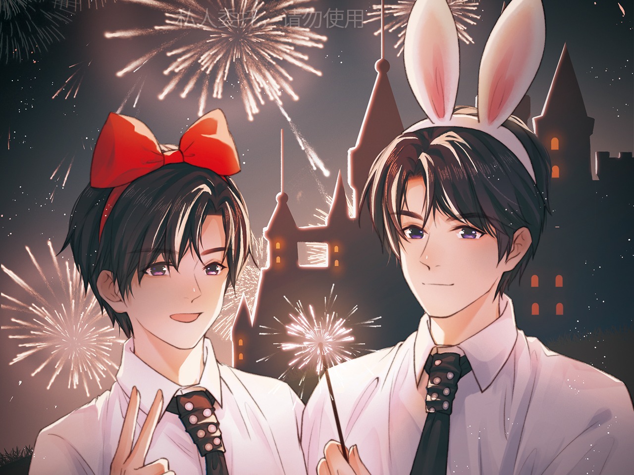 明星双人壁纸_aki明酱-站酷ZCOOL