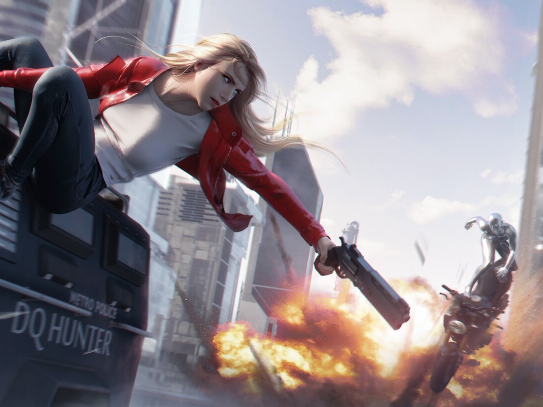 红衣女_DQ_HUNTER-站酷ZCOOL