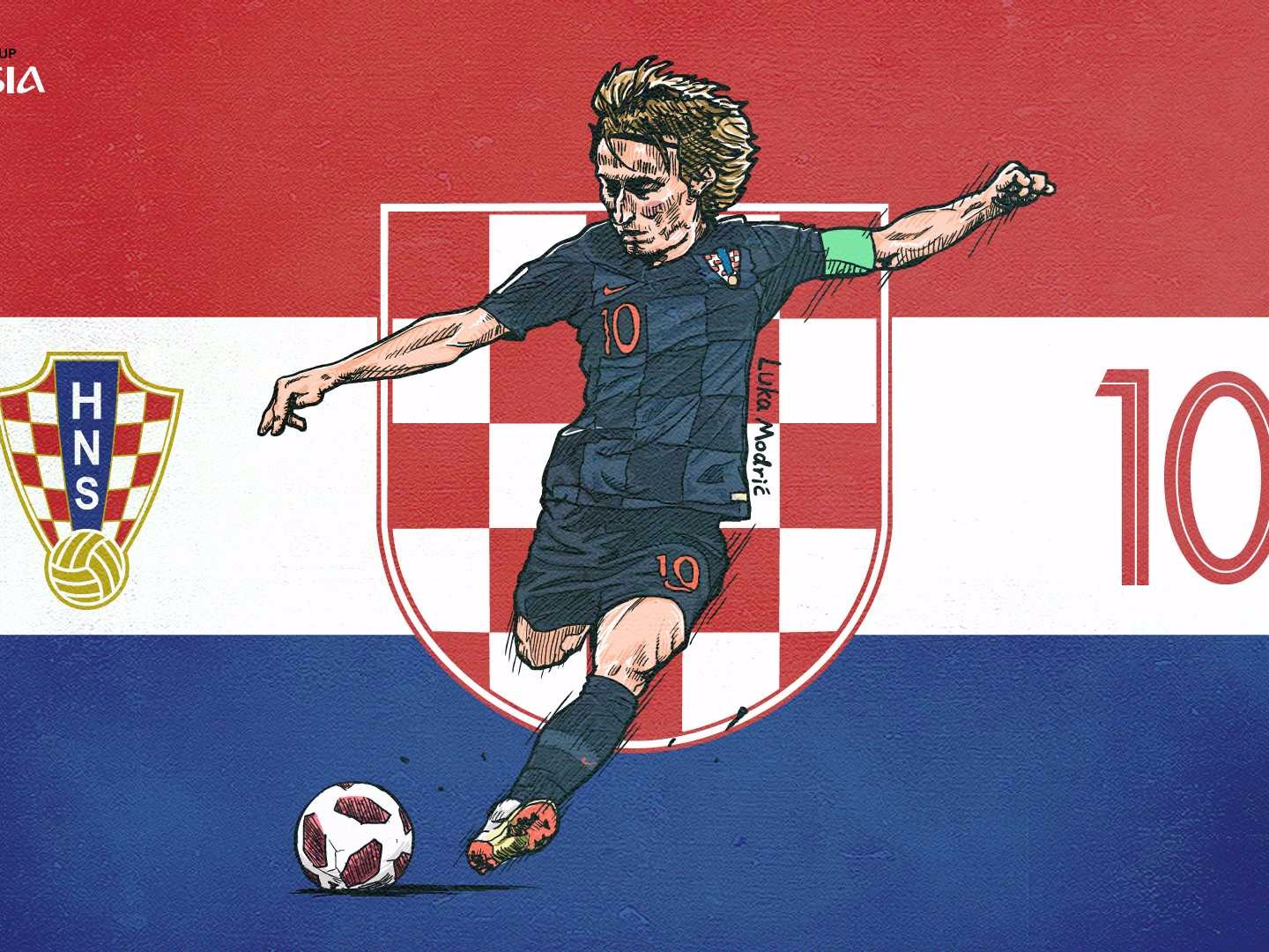 2018年俄罗斯世界杯球星——莫德里奇_彼乔Bjao-站酷ZCOOL