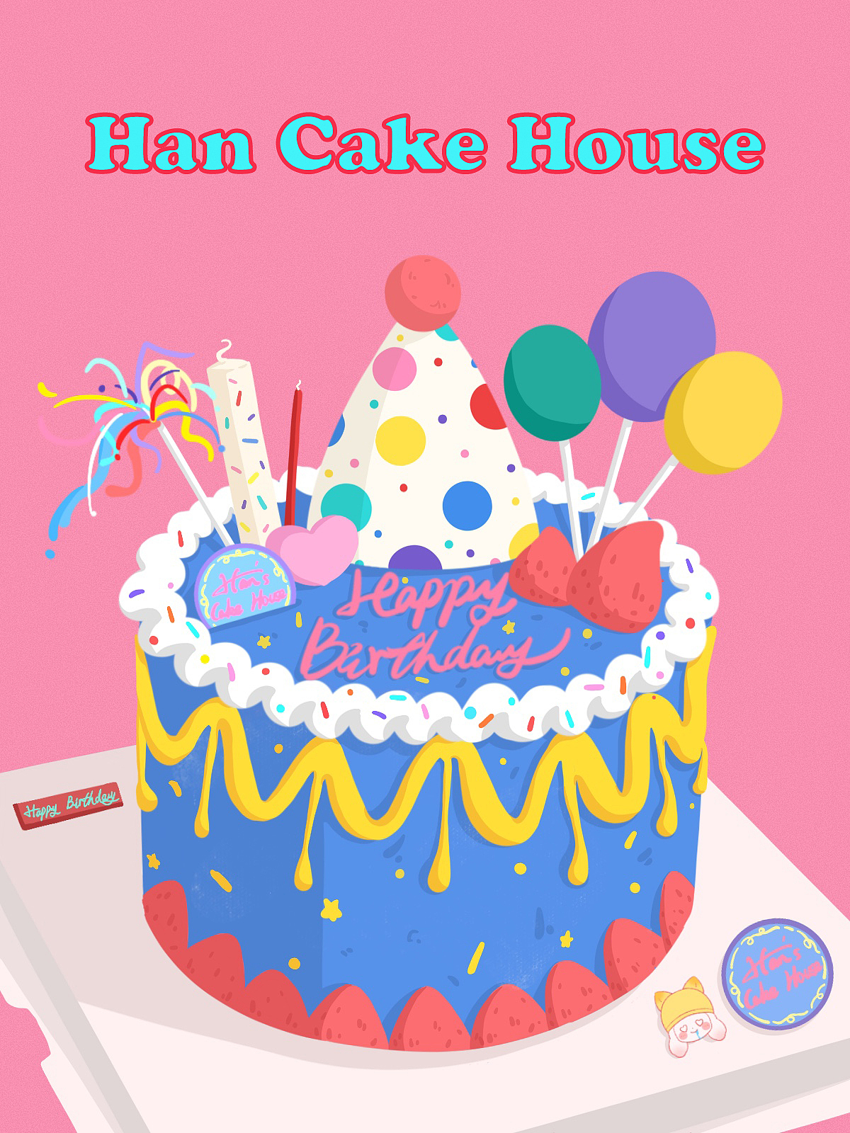 Han Cake House展出第二款手绘蛋糕~_是晗-站酷ZCOOL