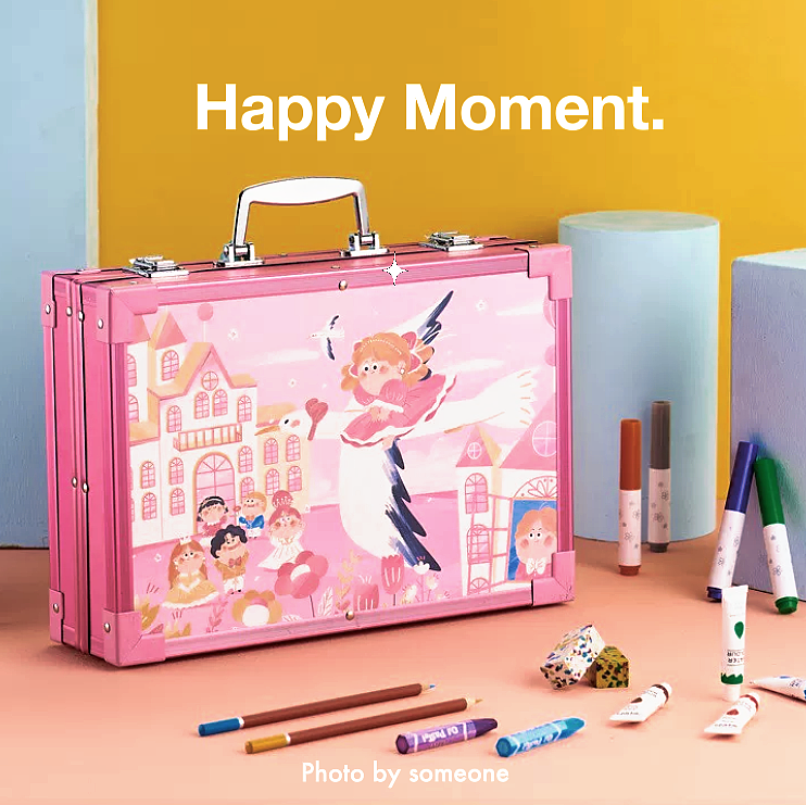 儿童彩色笔包装插画～_秧琪yoki-站酷ZCOOL