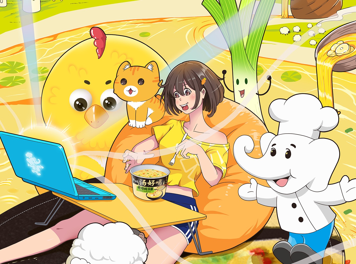 白象汤好喝的美丽世界_Izzy梵林-站酷ZCOOL