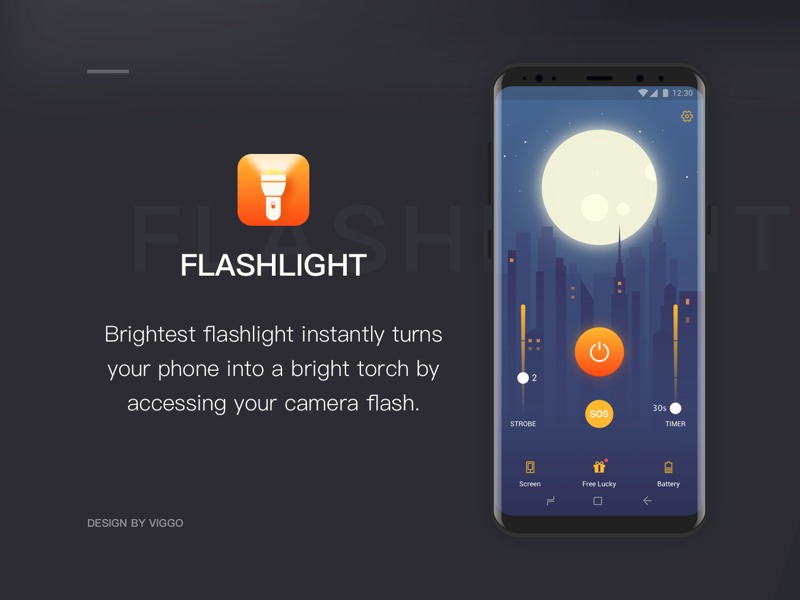 Flashlight APP UI-手电筒 _ViggoZ-站酷ZCOOL