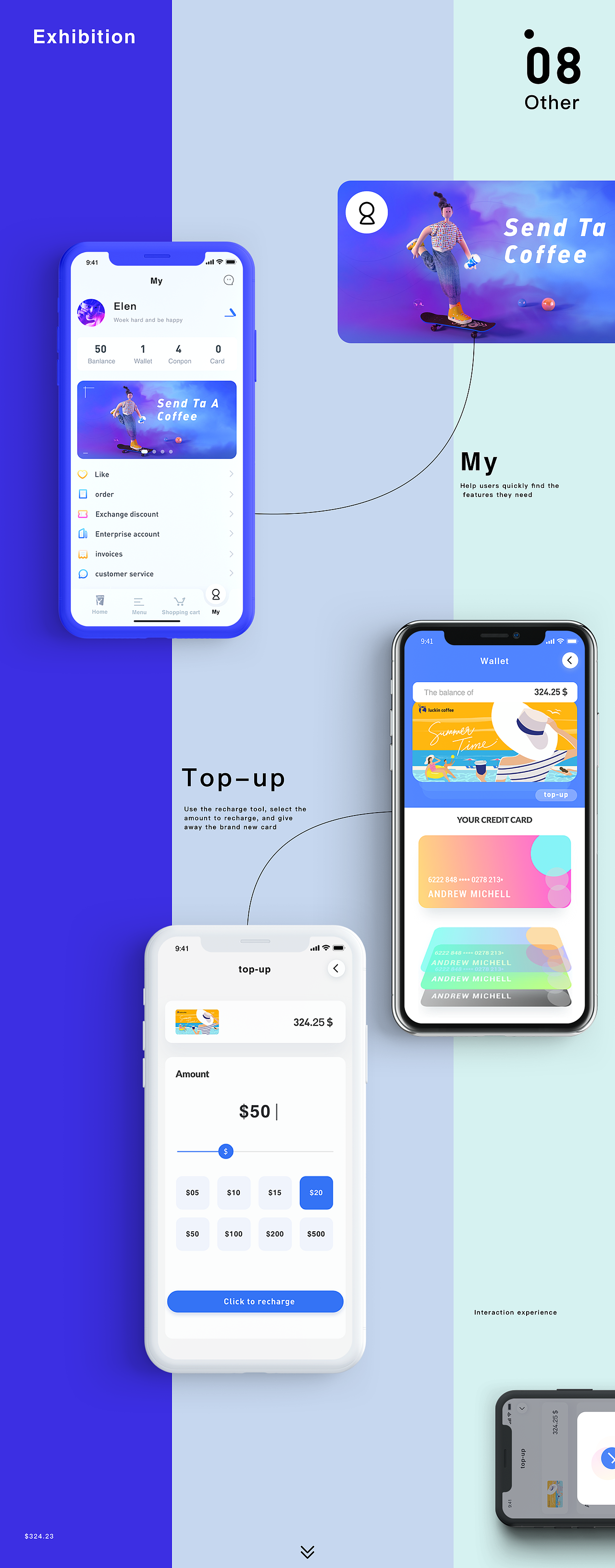 2020-UI-luckin coffee APP redesign_爱吃橘子的旅行-站酷ZCOOL