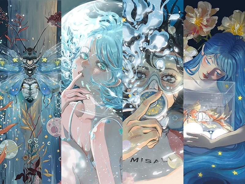 原创插画合集《梦象水星》_梅沙misa-站酷ZCOOL