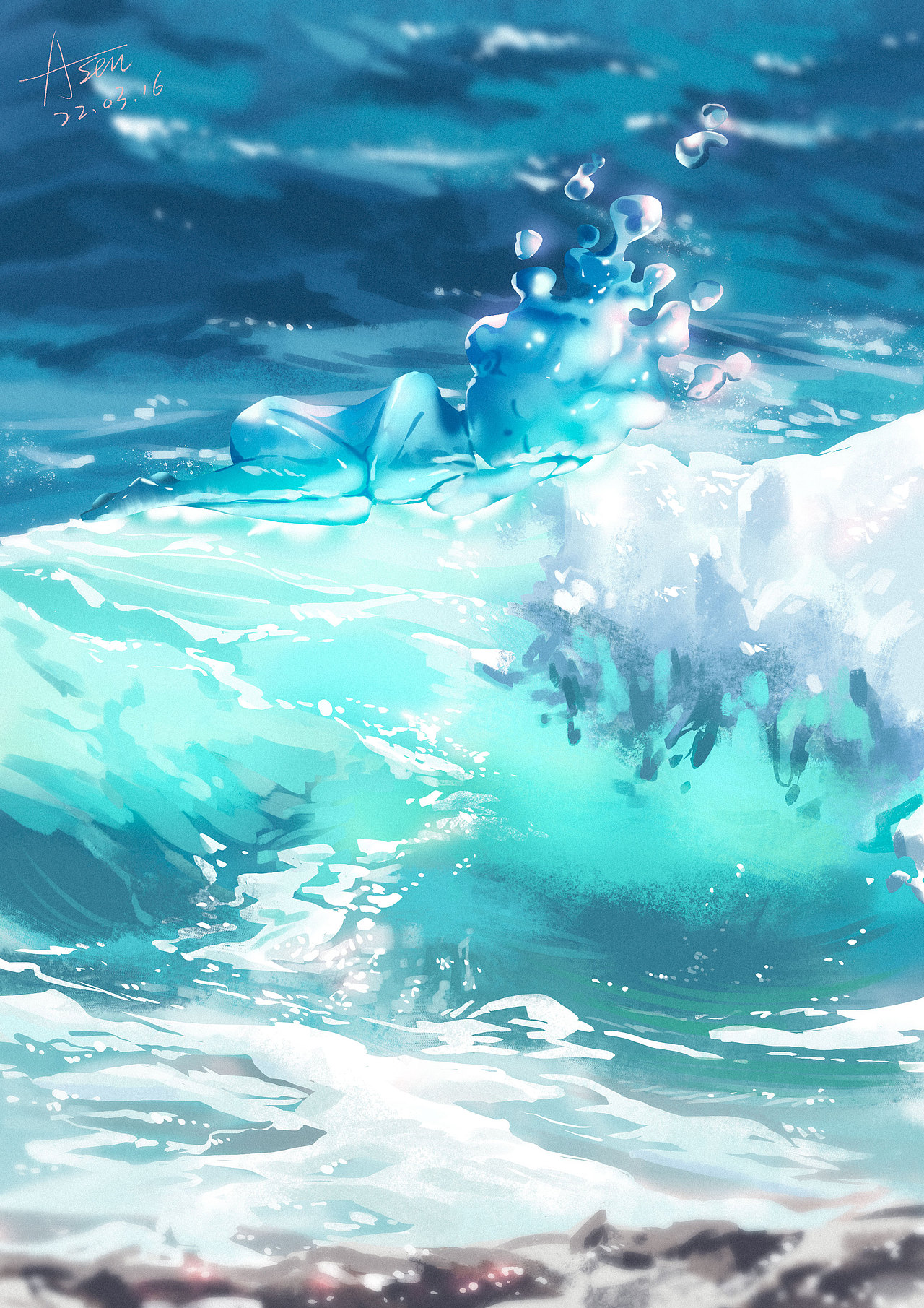 【色彩速涂】水+透明质感练习50图_阿森Asen-站酷ZCOOL