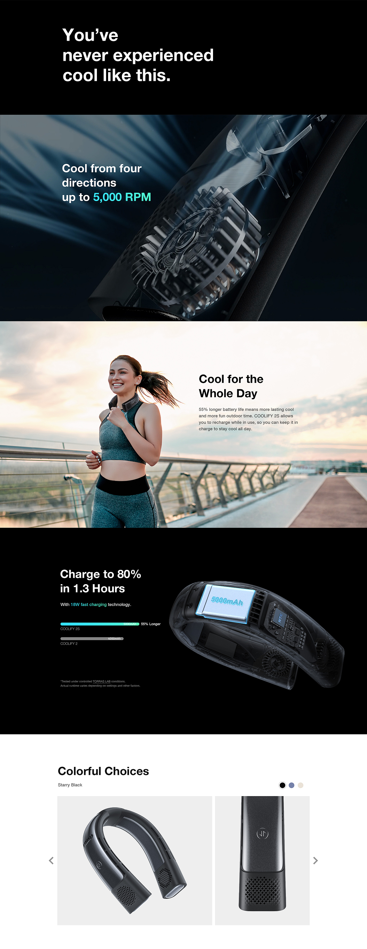 图拉斯COOLIFY 2S挂脖空调官网着陆页_風之谷-站酷ZCOOL