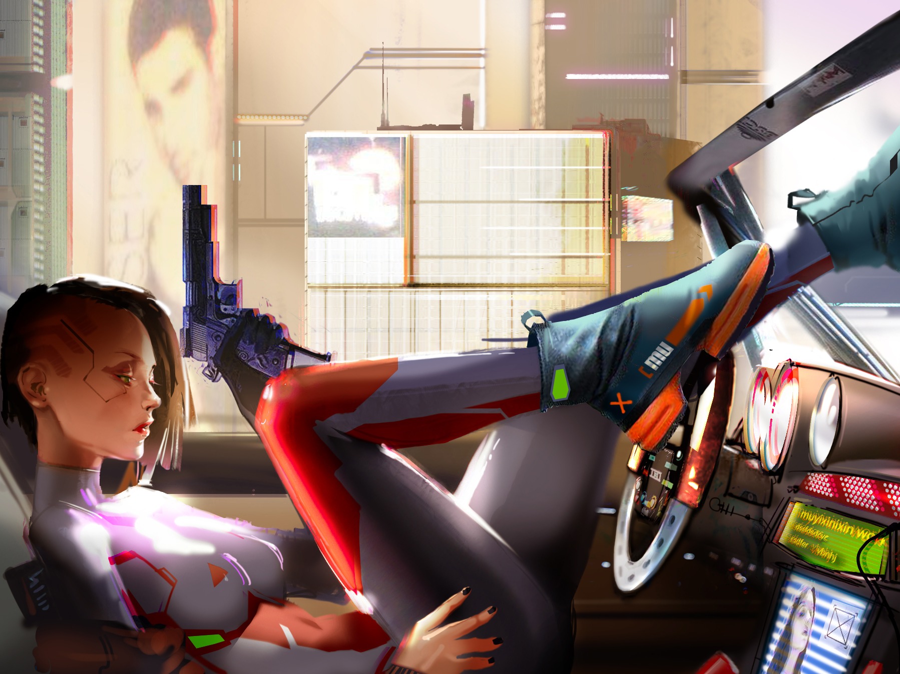 2077风格插画_muyixinxin6-站酷ZCOOL