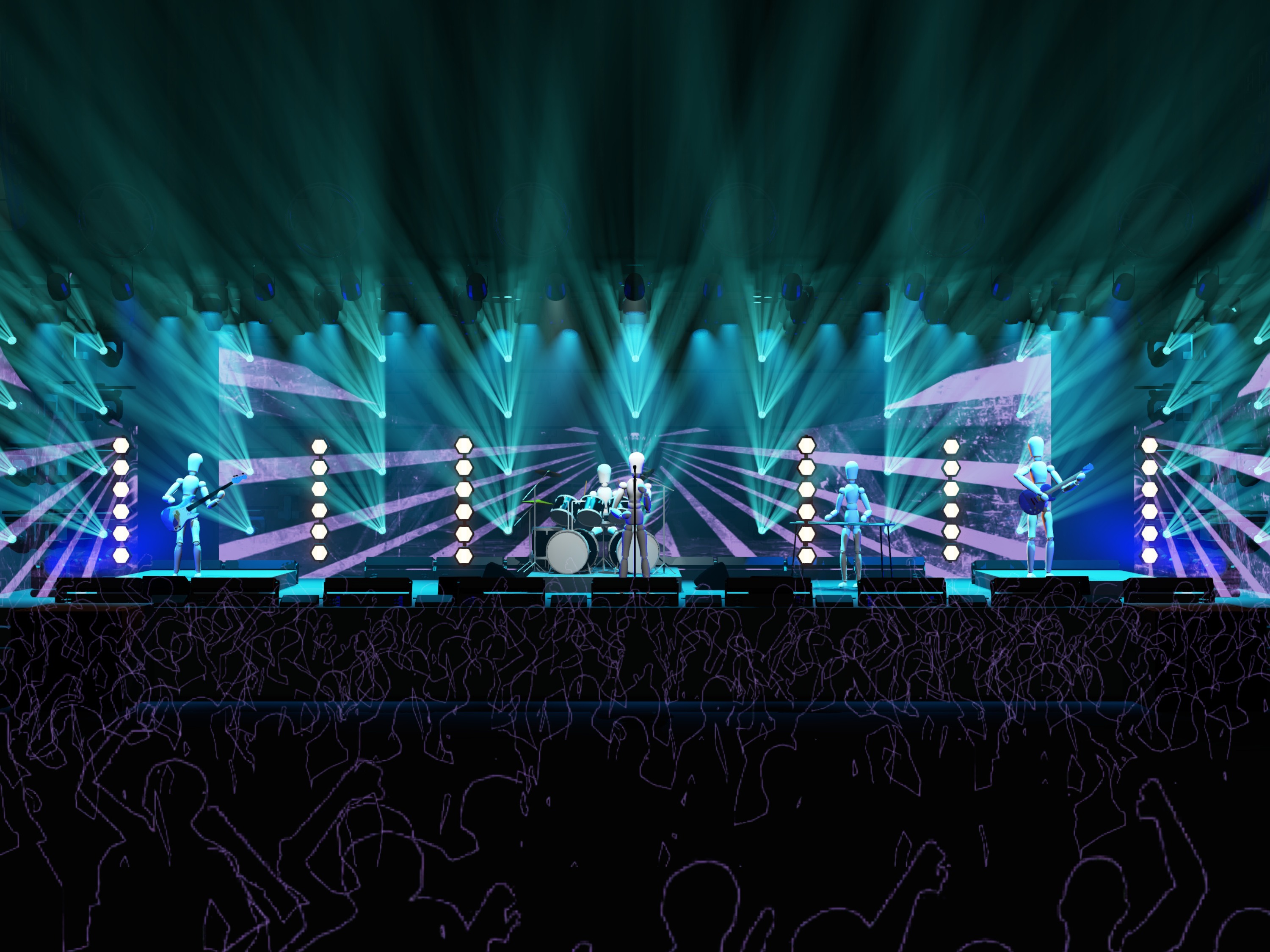 LIVE HOUSE 灯光设计 wysiwyg设计制作_kejian2021-站酷ZCOOL