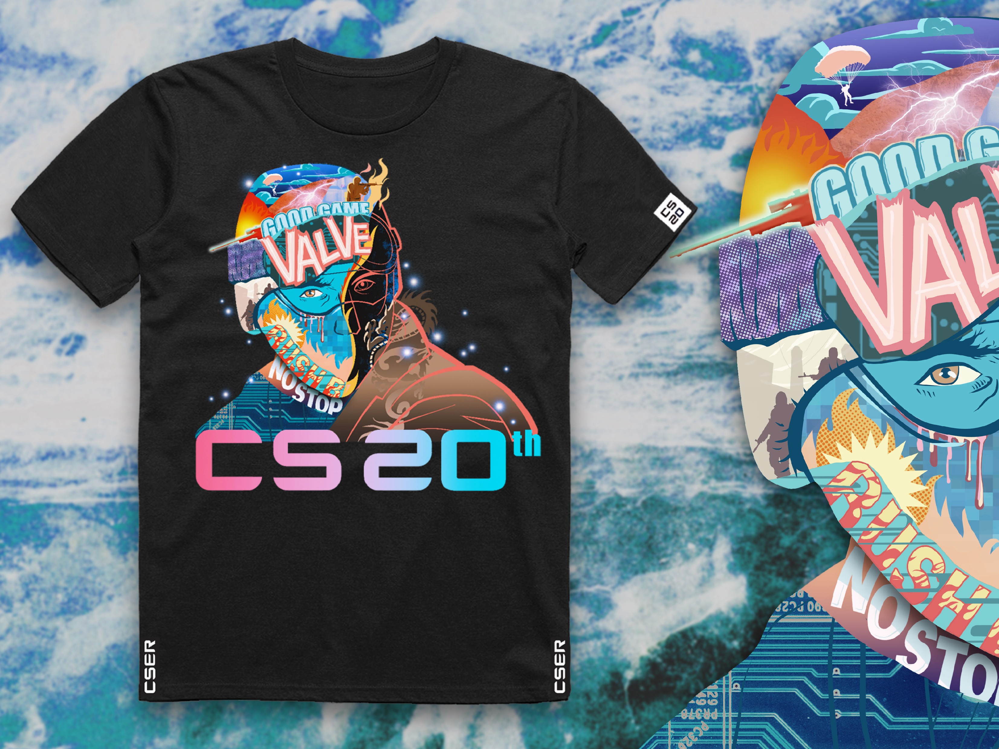 CS 20周年主题 T恤设计大赛_童大白-站酷ZCOOL