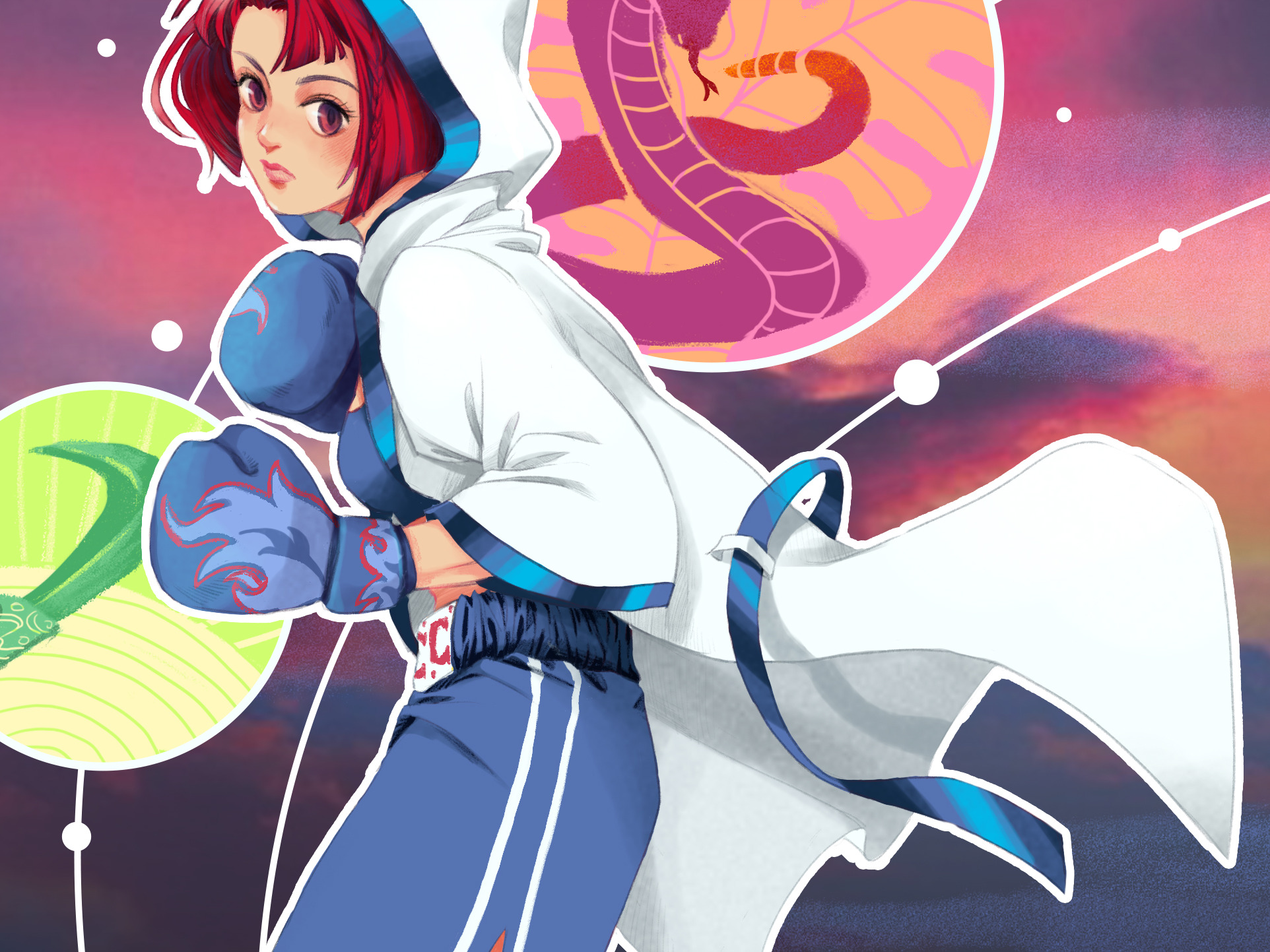 FIGHT GIRL——拳击女孩FIRE RED_布布酱AW-站酷ZCOOL