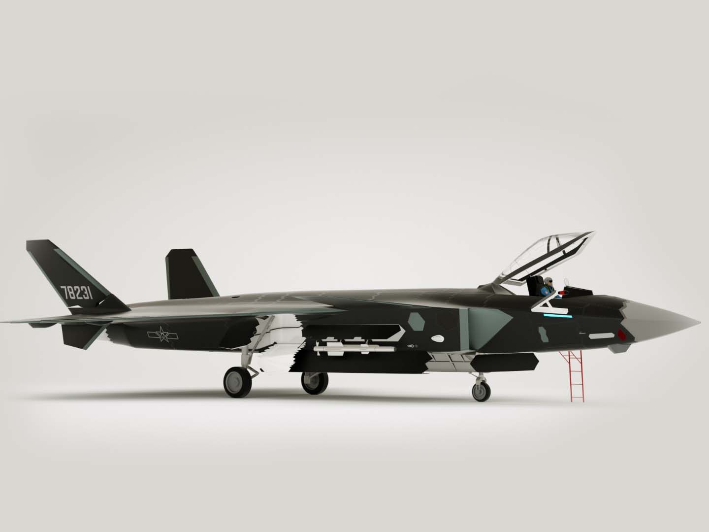 J-20威龙战斗机_SCV_2021-站酷ZCOOL