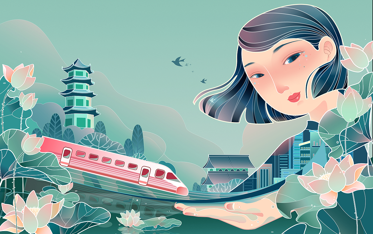 荷花小镇_DDYunkai-站酷ZCOOL