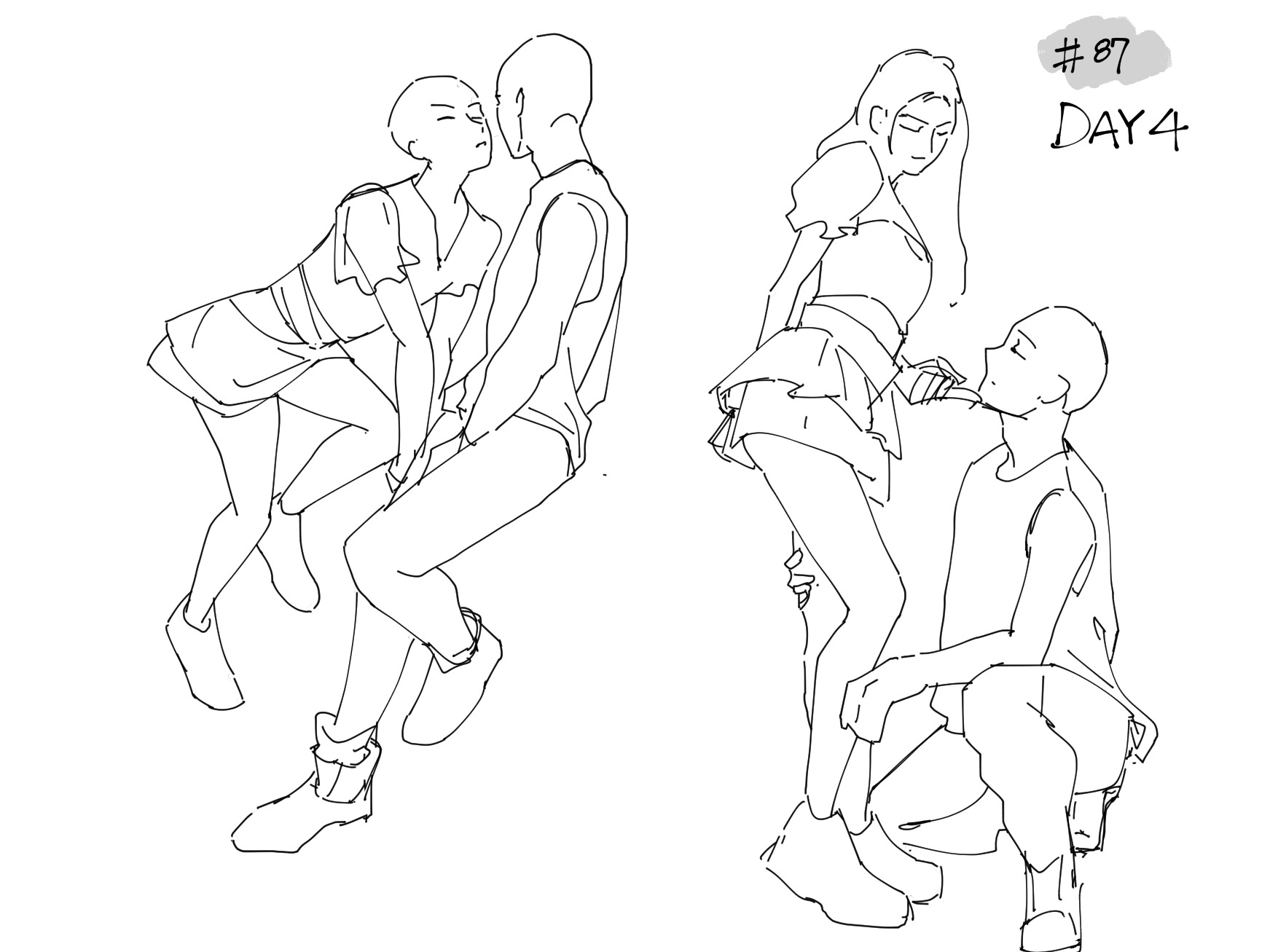 ‍#速写60天挑战赛# Day4 @速写班长 _遛狗用户-站酷ZCOOL