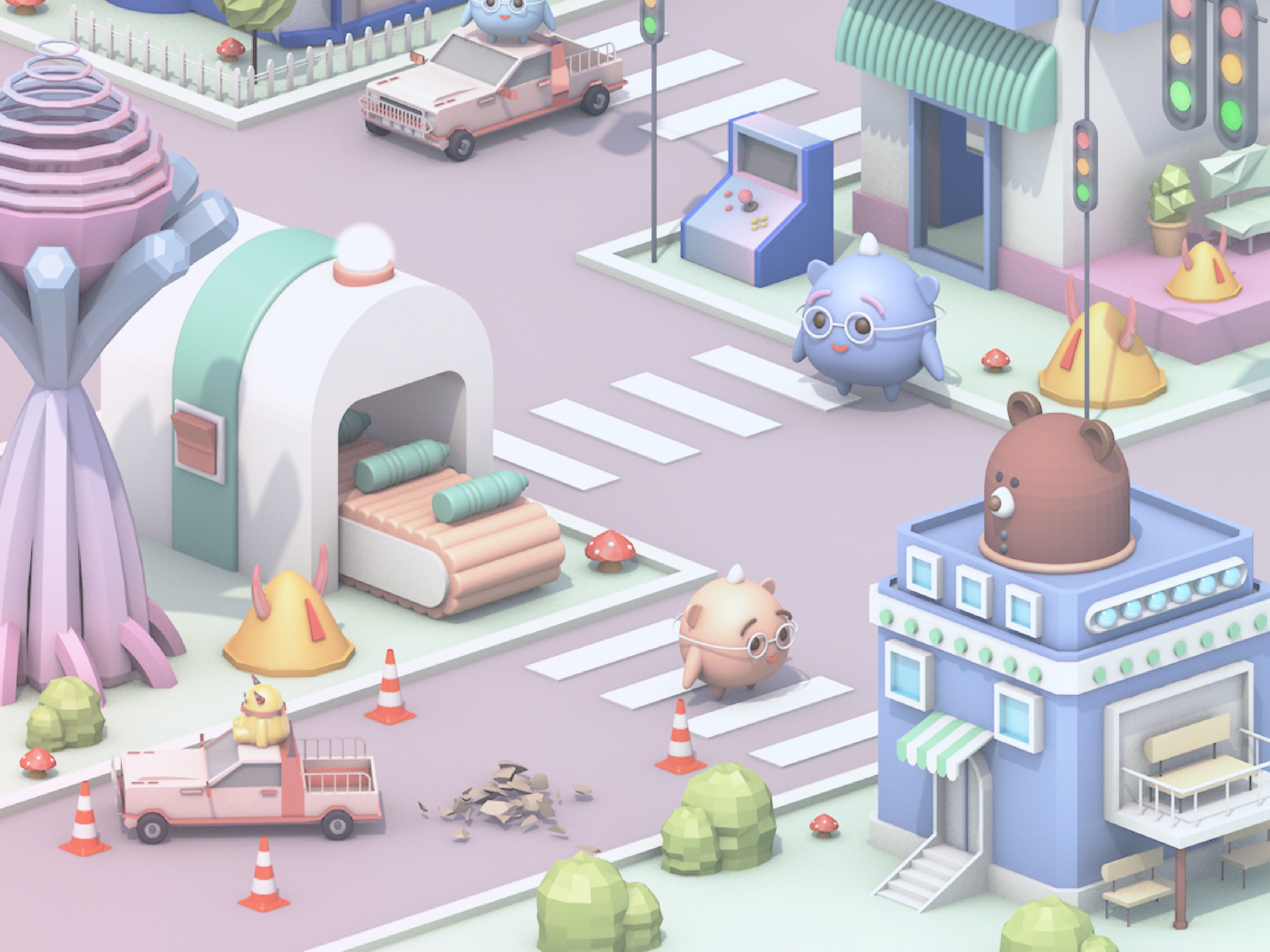 DinLab × C4D梦想小镇训练营 作品合集_泓泓泓君_-站酷ZCOOL