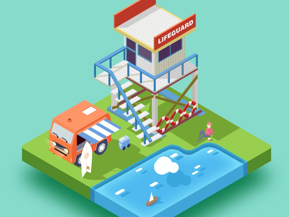 ISOMETRIC场景插画_YachneSue-站酷ZCOOL