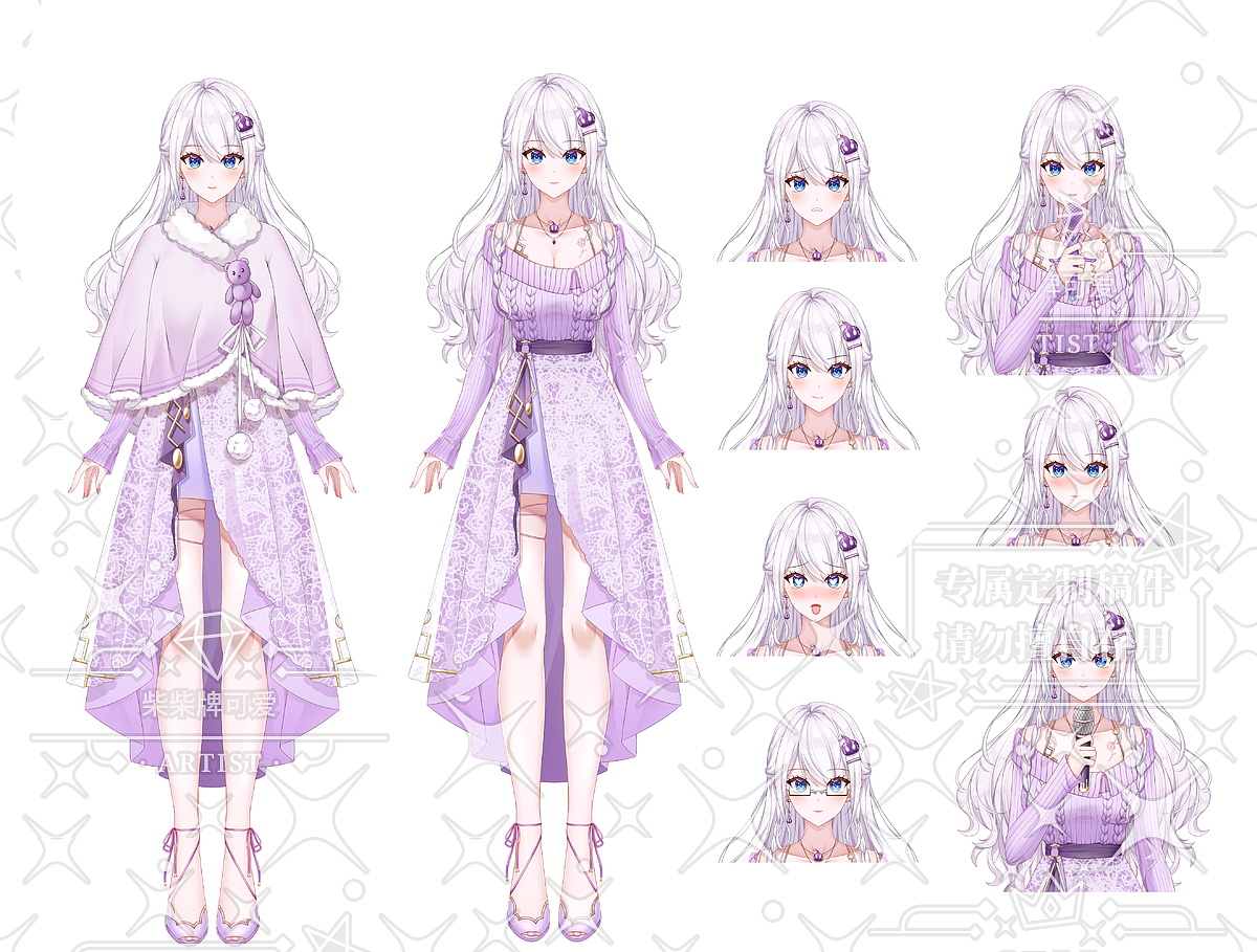 虚拟主播live2d立绘建模定制_柴柴牌可爱-站酷ZCOOL