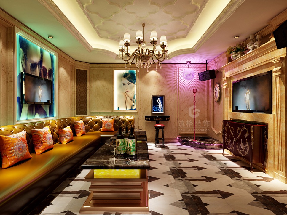 成都主题KTV装修设计|成都主题KTV灯光渲染_筑格装饰_古小江-站酷ZCOOL