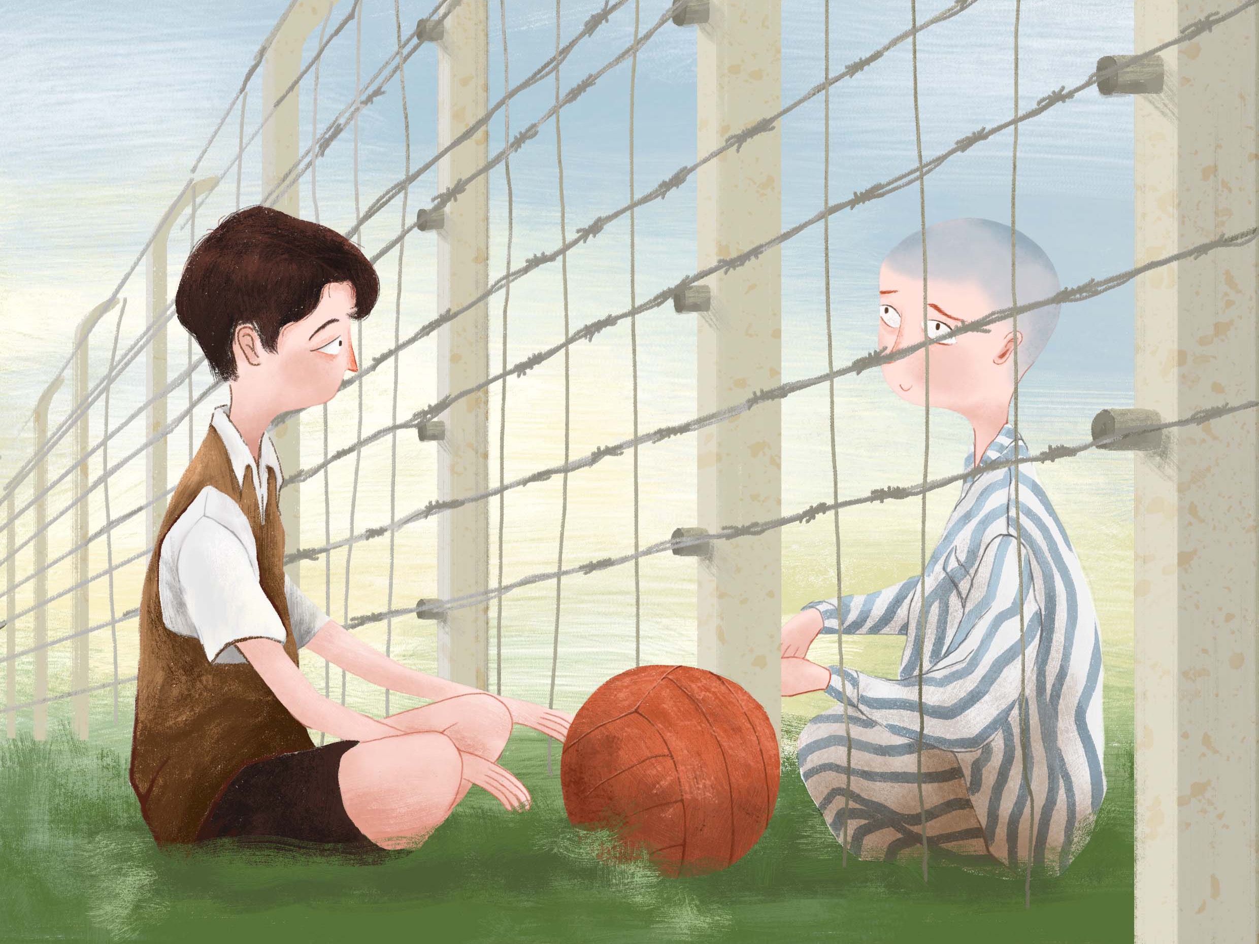 穿条纹睡衣的男孩_kally_ang-站酷ZCOOL