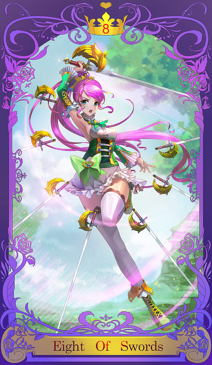 杜星羽 - 宝剑八 - Eight Of Swords(s)_杜星羽-站酷ZCOOL