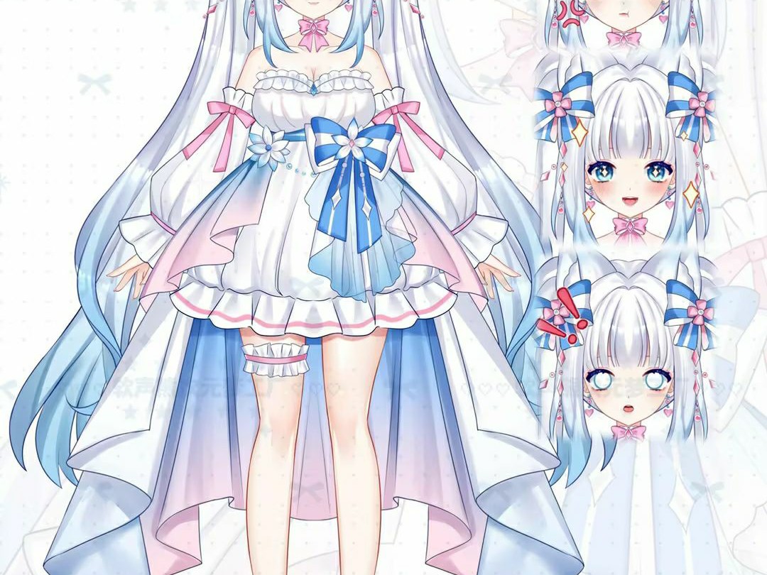 live2d虚拟主播形象定制vtuber定制立绘定制_软声小熊-站酷ZCOOL