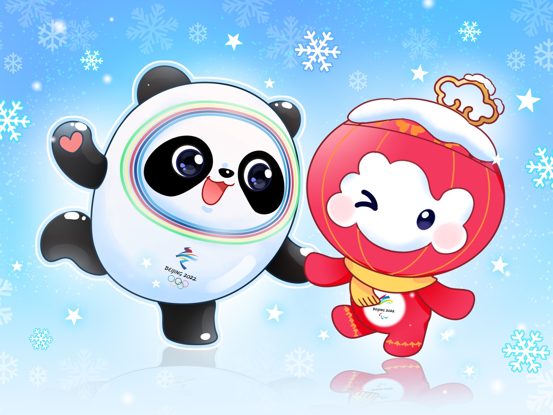 冰墩墩和雪容融_碳条小彤OVO-站酷ZCOOL