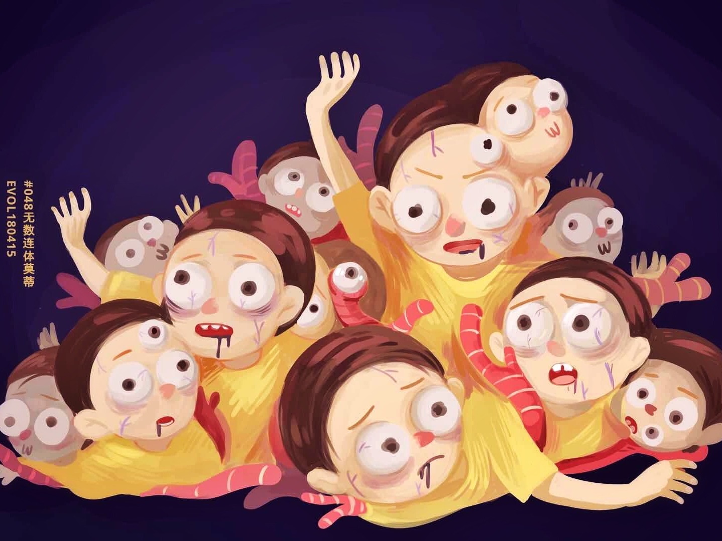 瑞克和莫蒂官方手游插画练习_EVOL葩葩-站酷ZCOOL