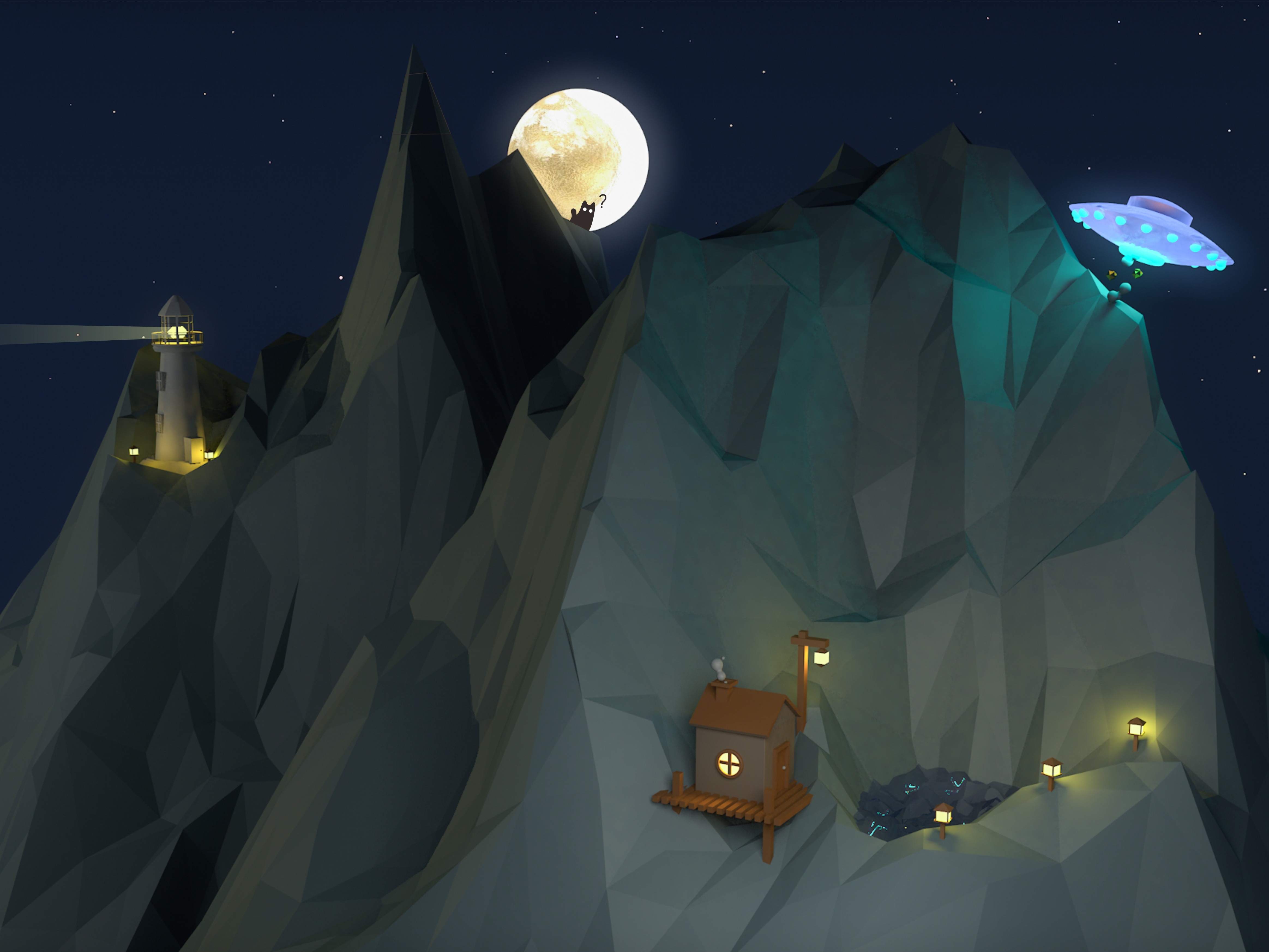 C4D LowPoly小练习_yami__-站酷ZCOOL