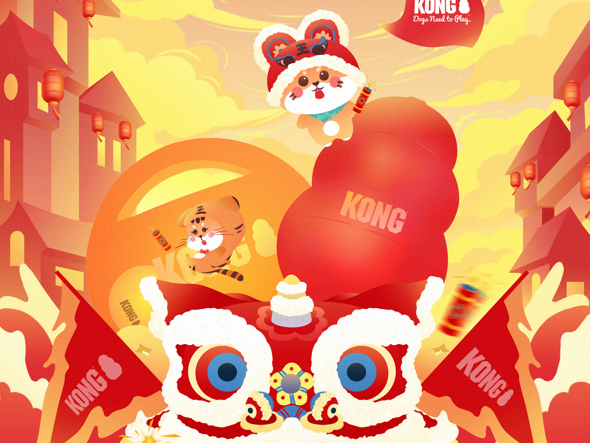 KONG新年活动KV视觉分享_酸奶酪cos-站酷ZCOOL