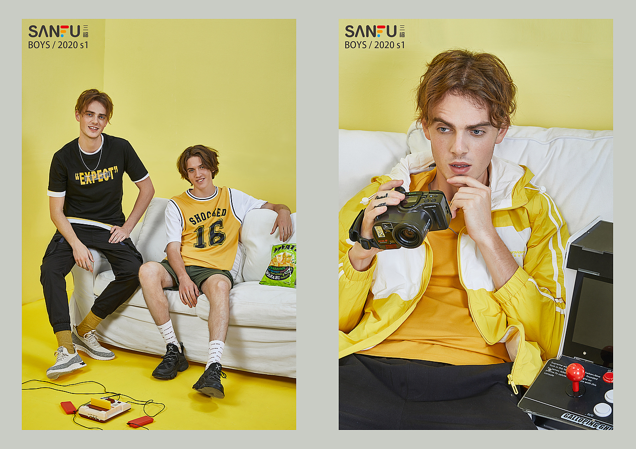 SANFU / BOYS / 2020 s1 lookbook_黄艹艹-站酷ZCOOL