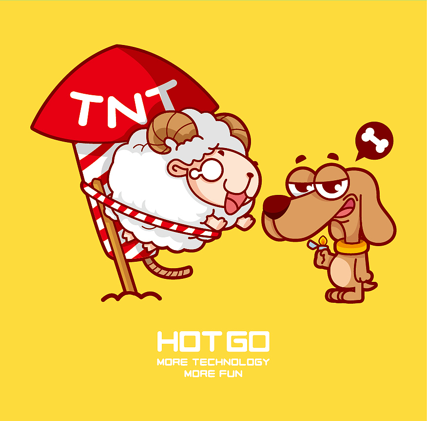 HOTGO卡通形象设计_狂奔的包子插画铺-站酷ZCOOL