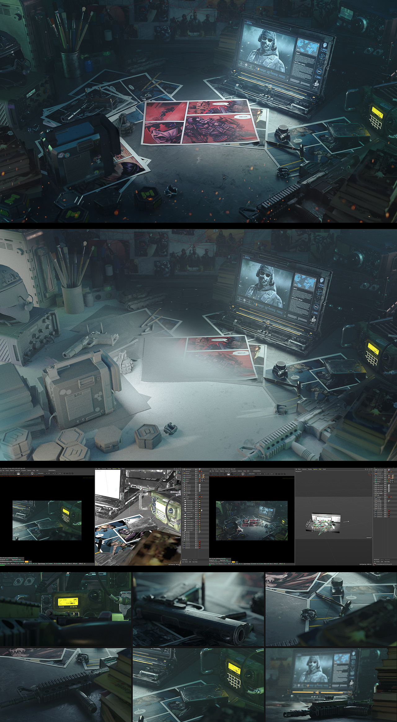 3D Posters | 使命召唤手游项目阶段总结_RainZilla-站酷ZCOOL