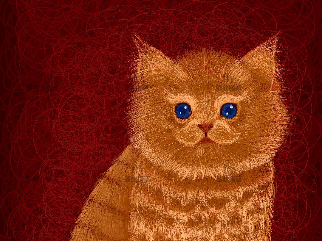 猫-线圈插画_long_yu-站酷ZCOOL