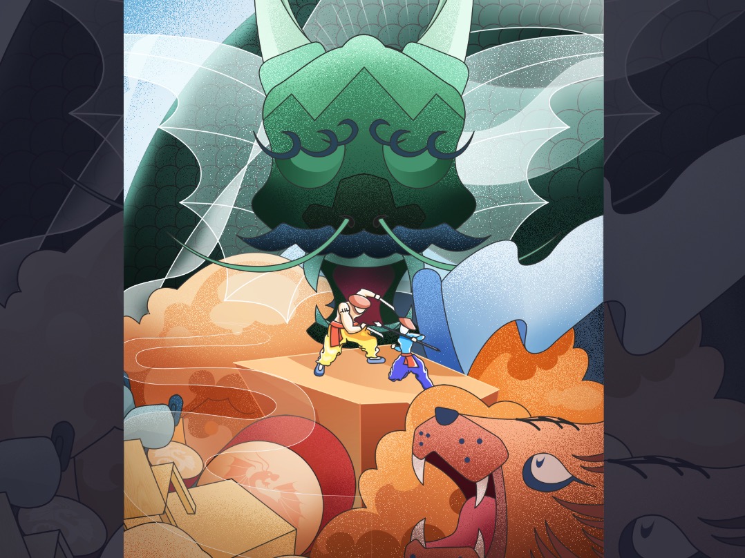 比武插画练习_幽灵522-站酷ZCOOL