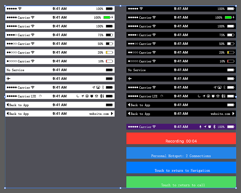 iOS 状态栏 图标 界面 下载 _raysima-站酷ZCOOL