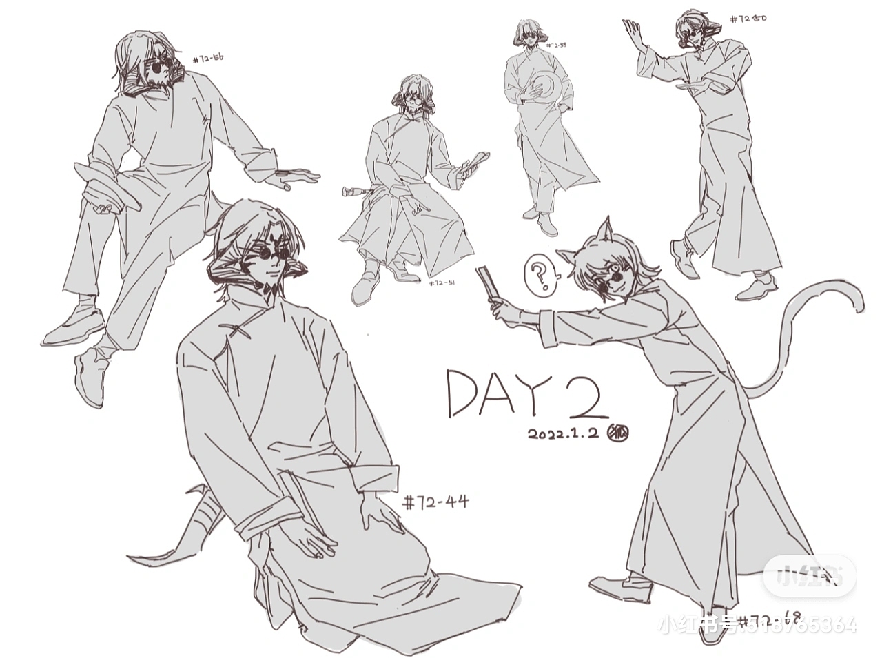 速写挑战day2_浅墨画押-站酷ZCOOL