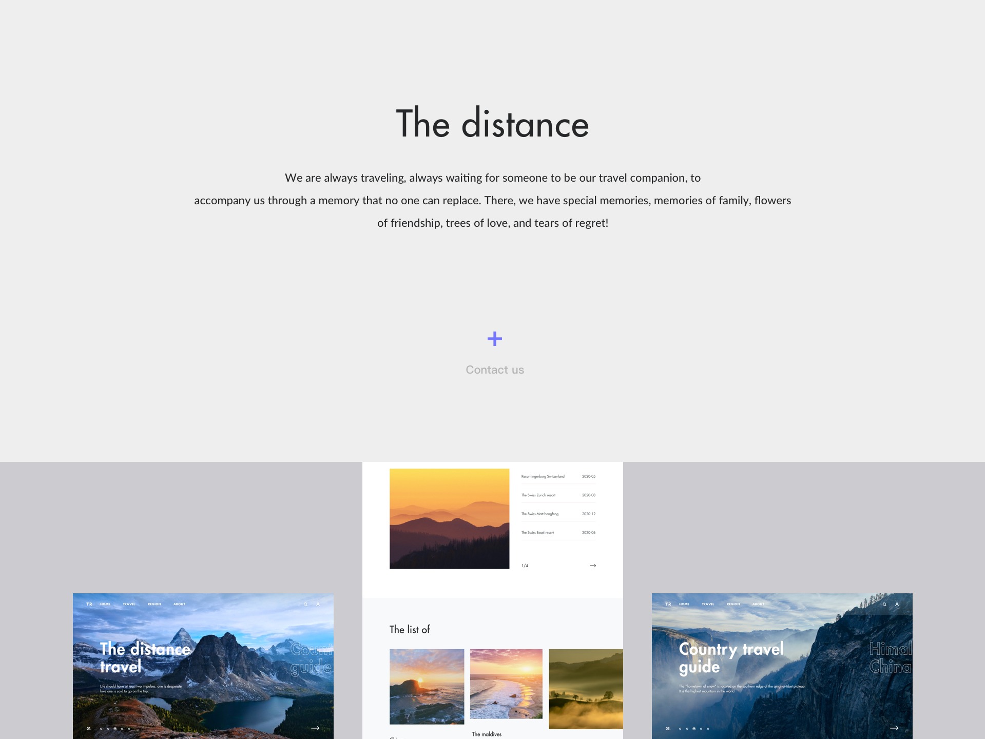 A travel service website_BVVVV-站酷ZCOOL