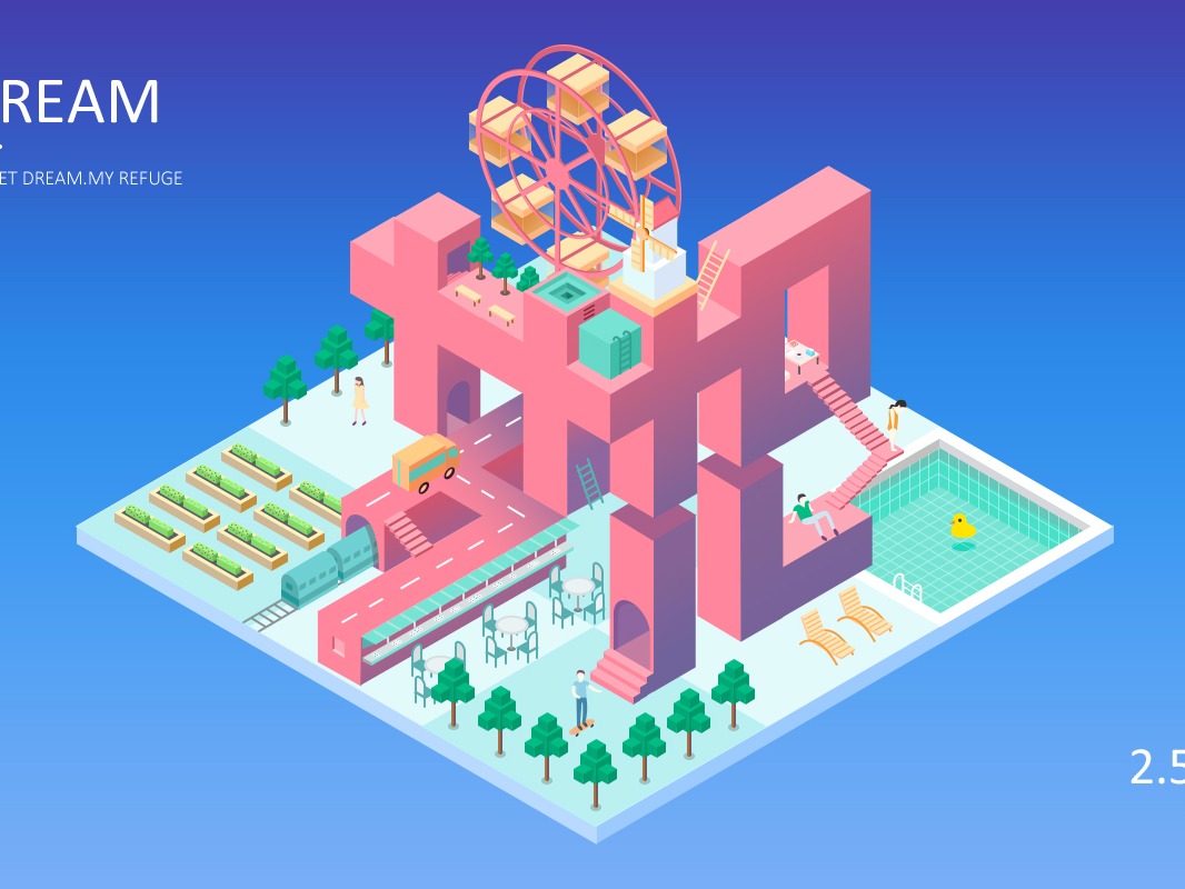 2.5D插画练习_阿宅在路上-站酷ZCOOL