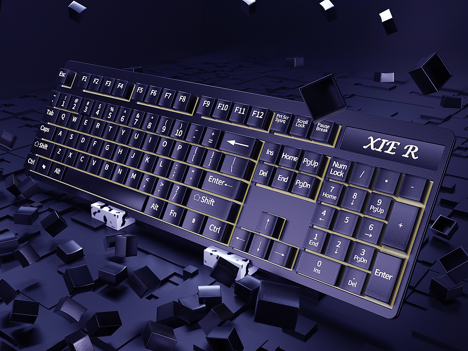 C4D机械键盘-Octane Render渲染_Rzydxie-站酷ZCOOL