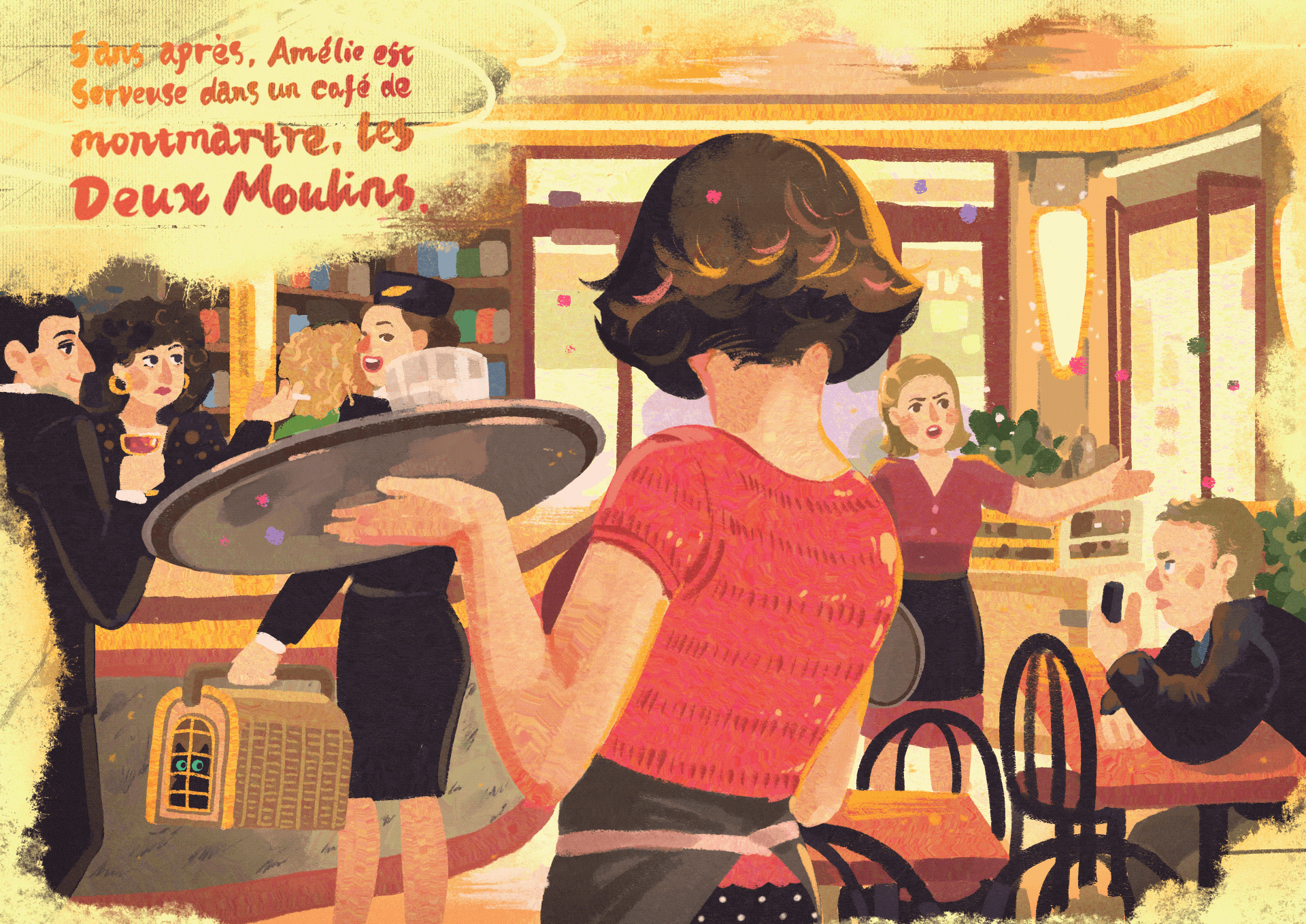 AMELIE-天使爱美丽复古动态插画合集_DUODUO的栖息地-站酷ZCOOL