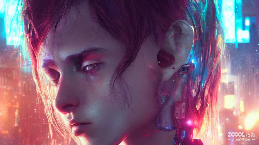 #AI创作实验室#2049 赛博朋克 女孩_Z572193377-站酷ZCOOL