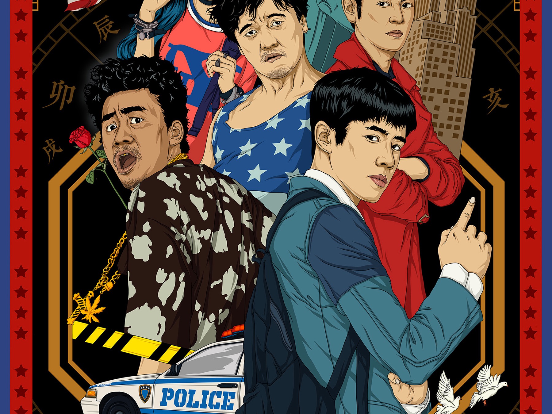 《唐人街探案2》手绘概念海报_ACEWORKS-站酷ZCOOL