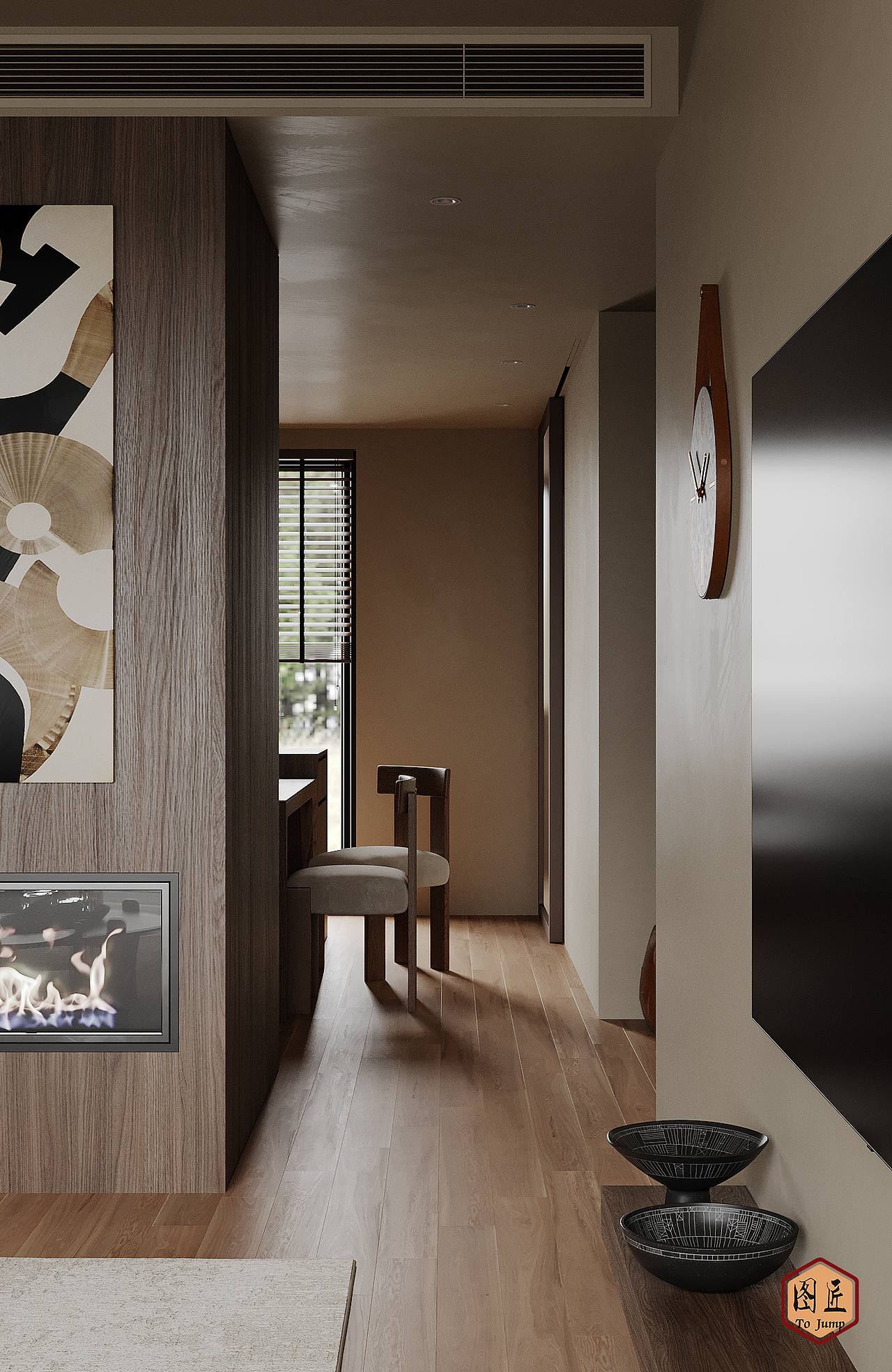 中古风 侘寂风 奶油风 客餐厅 _图匠美学表现-站酷ZCOOL