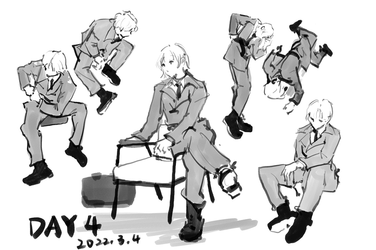 #速写60天挑战赛# day4 @速写班长_鹤汲深巷-站酷ZCOOL