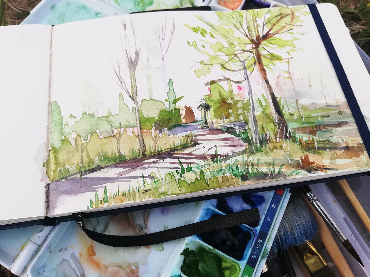 水彩写生作品_岗周-站酷ZCOOL