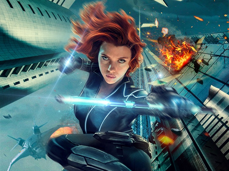 黑寡妇 | 漫威电影合成海报 _real_Eileen-站酷ZCOOL