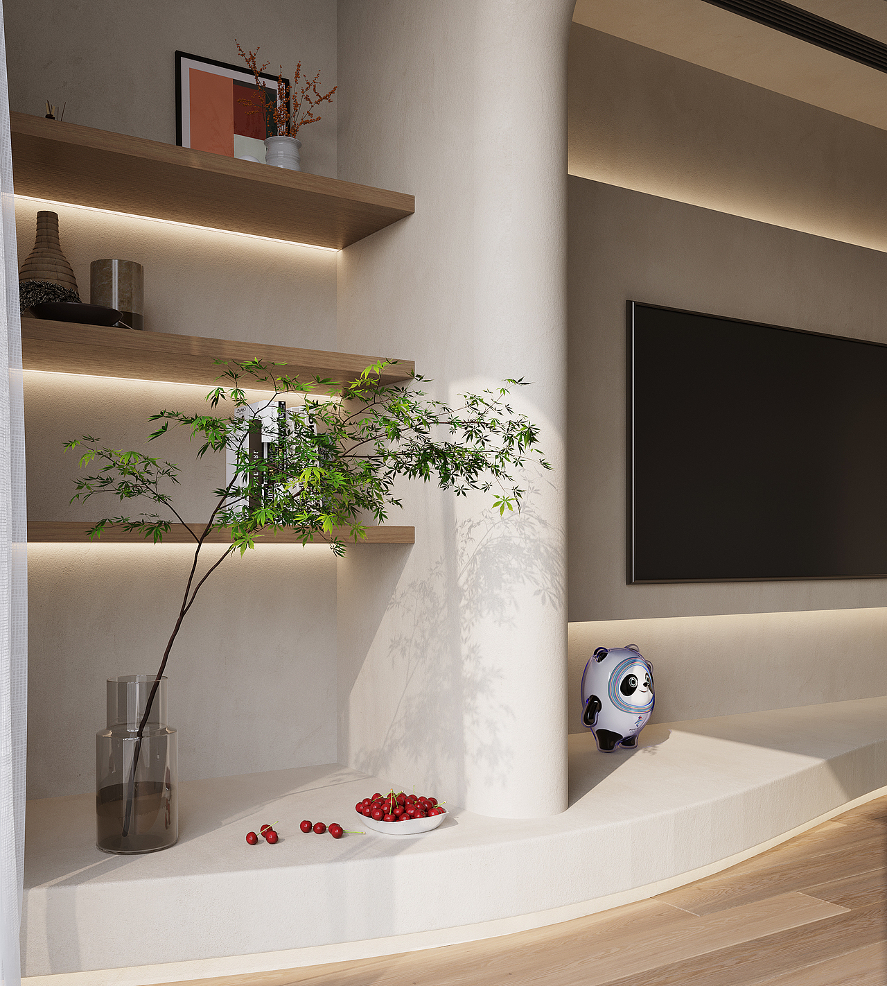 奶油色系 - 客厅_Wboo丶-站酷ZCOOL